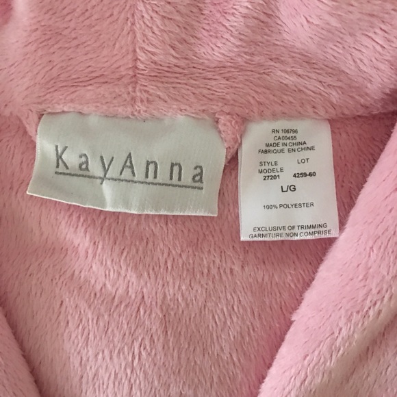 KayAnna | Intimates & Sleepwear | Kayanna Spa Pink Plush Shawl Collar ...